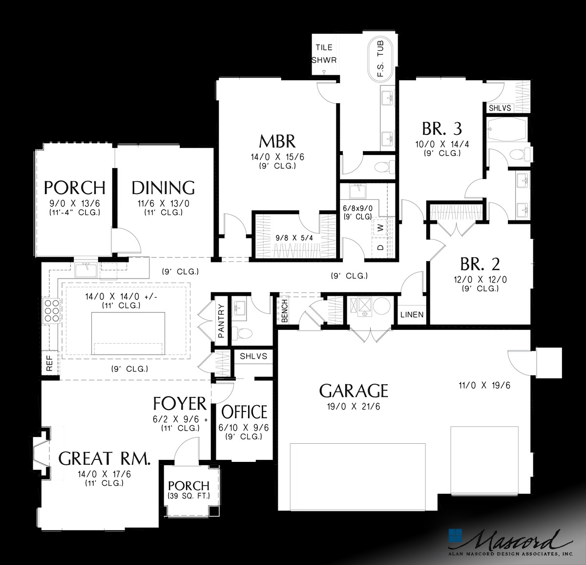Kubrick: Features Office and 3 Car Garage | 2117 Sq Ft