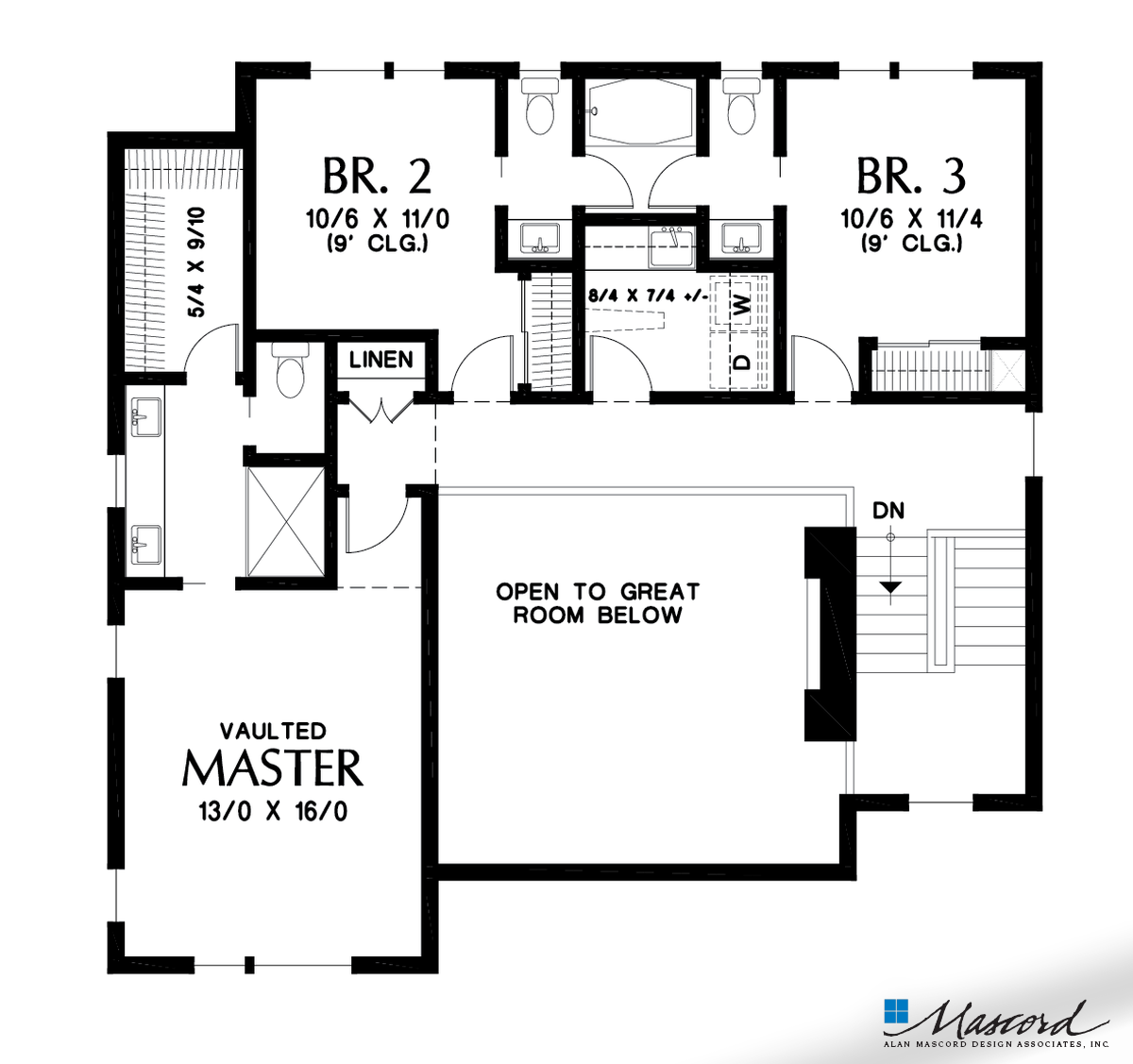 Augustine: Contemporary Upslope plan with 2 Cars and Guest Suite | 2874 ...