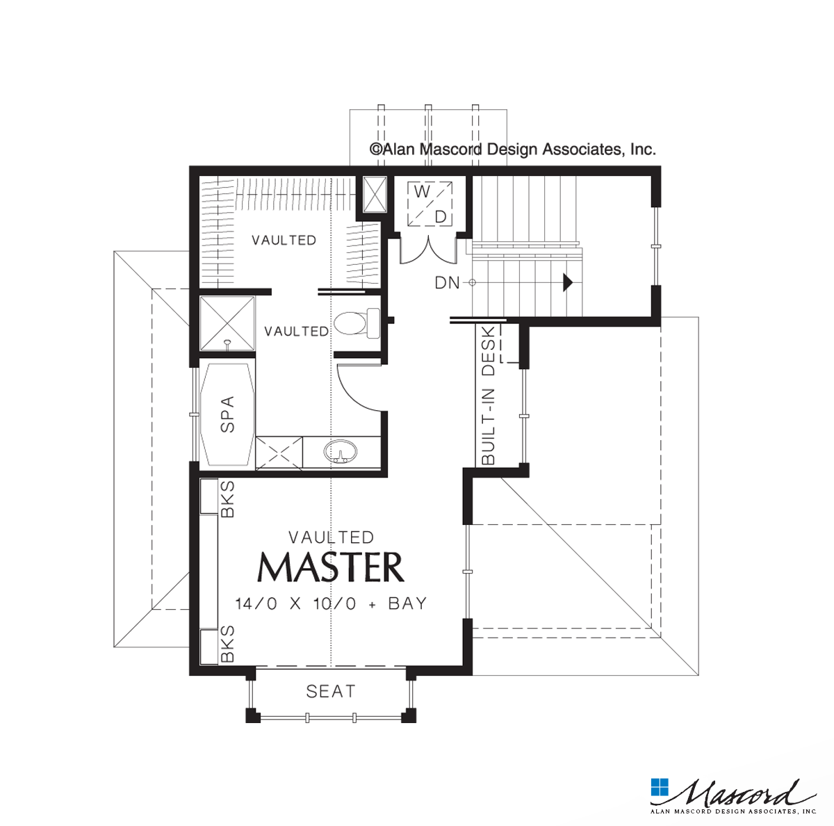 Merillat: Two Story One Bedroom Plan for Sloped Lot | 1105 Sq Ft